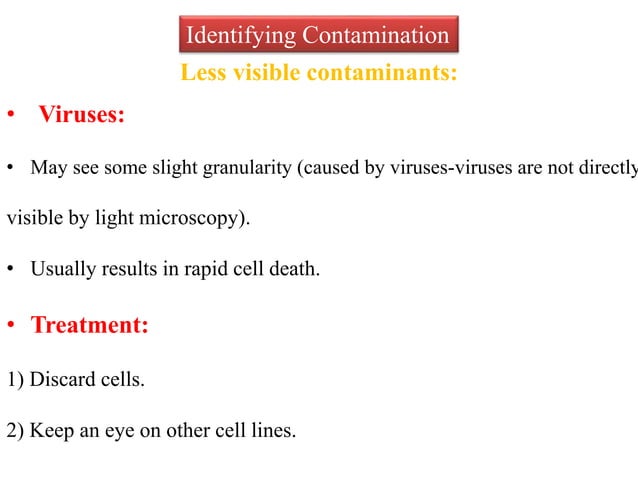 identifying cell culture problems lecture 7 | PPTX