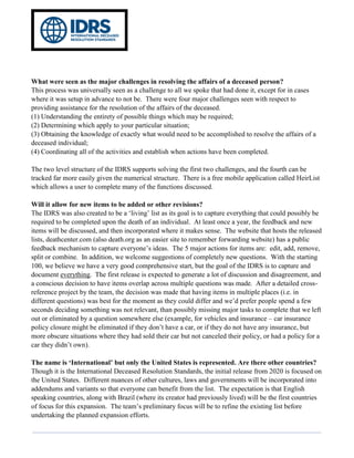 IDRS Frequently Asked Questions (FAQs) | PDF