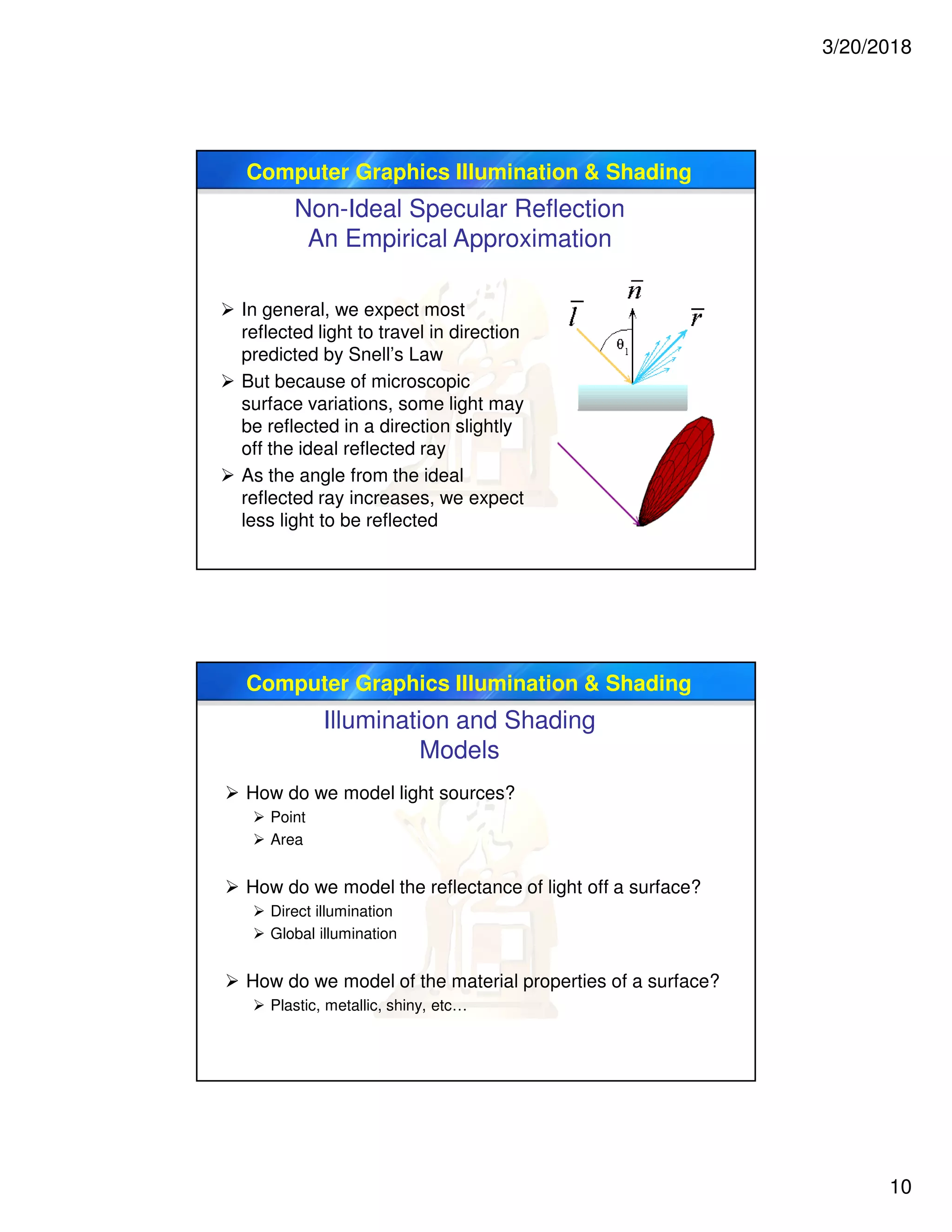 7 illumination and-shading computer graphics | PDF