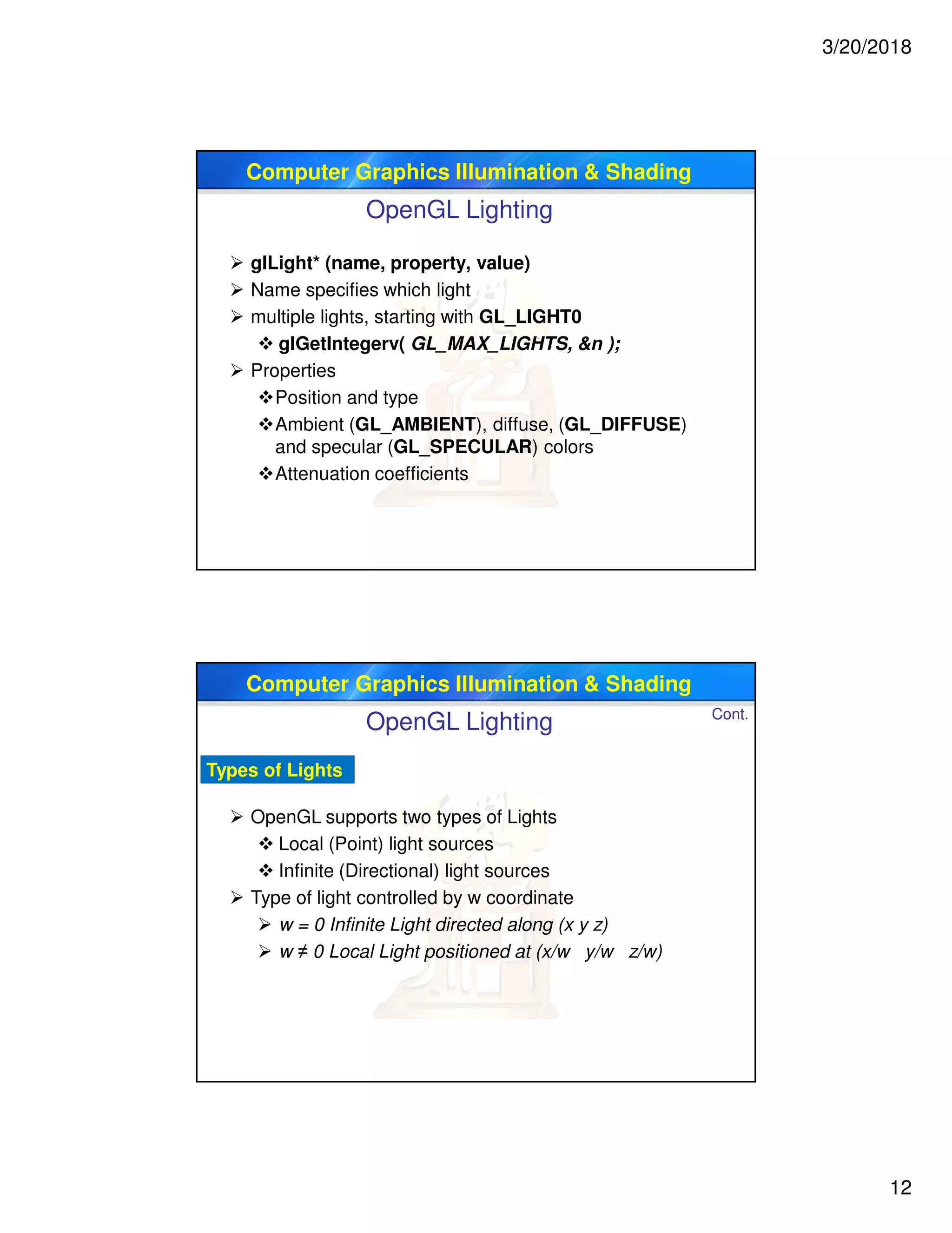 7 illumination and-shading computer graphics | PDF