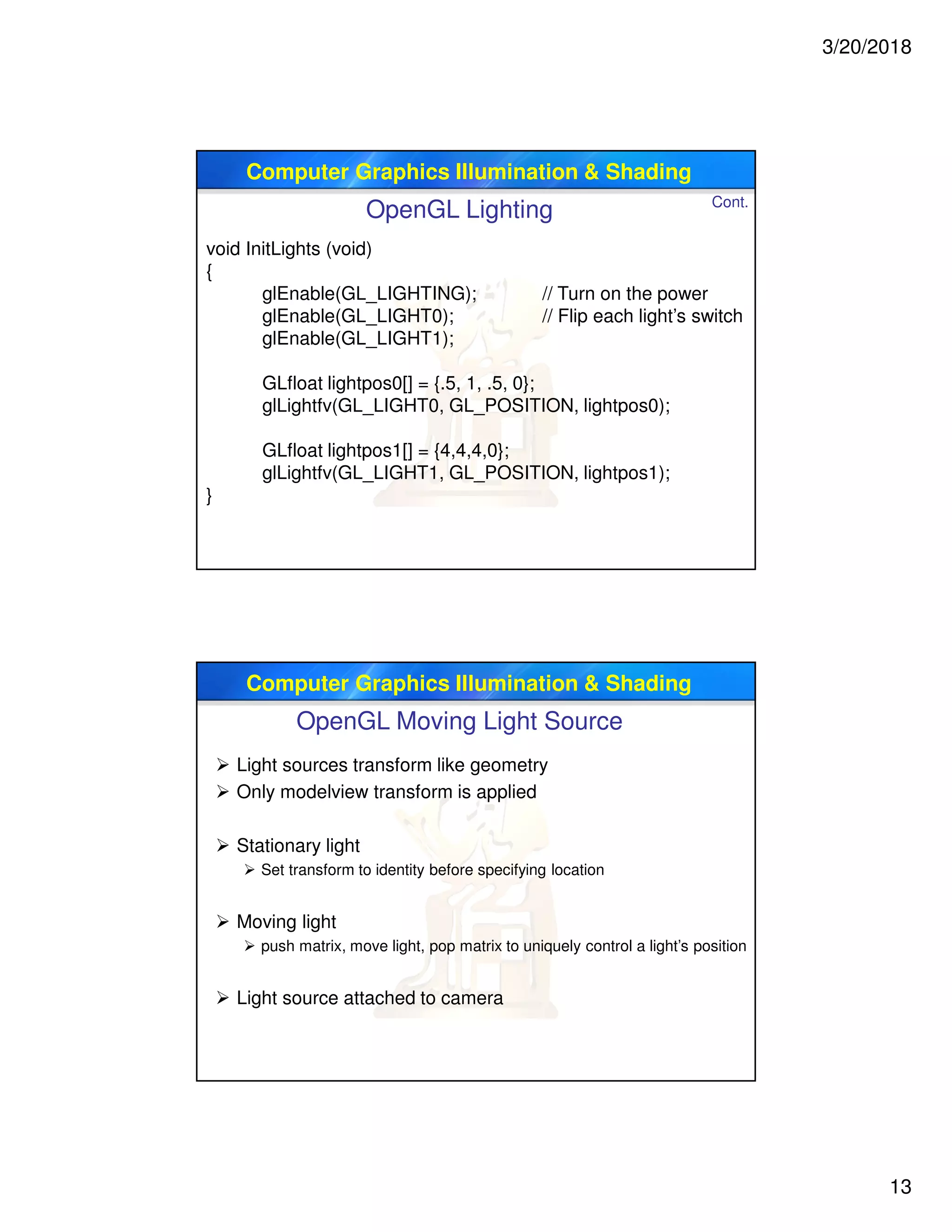 7 illumination and-shading computer graphics | PDF