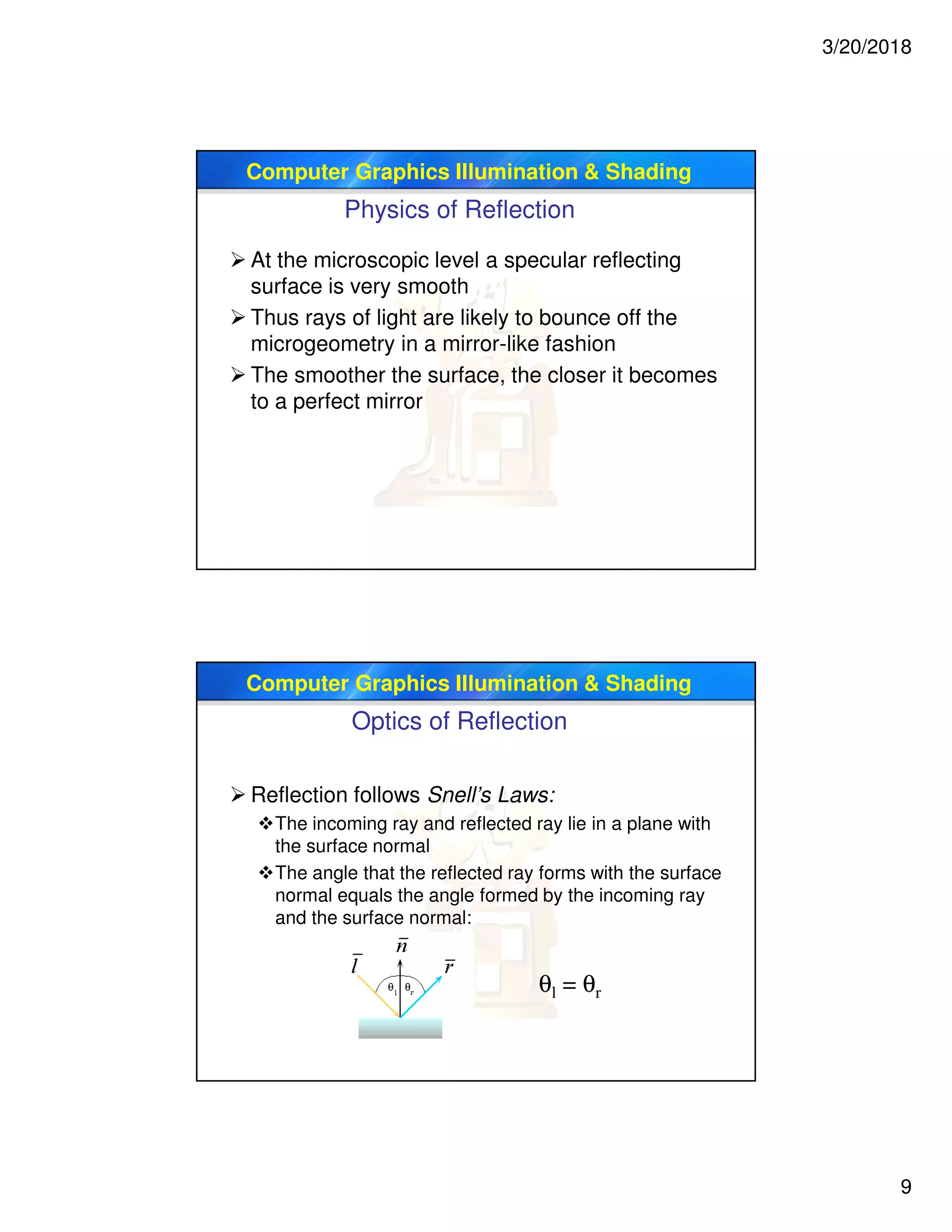 7 illumination and-shading computer graphics | PDF
