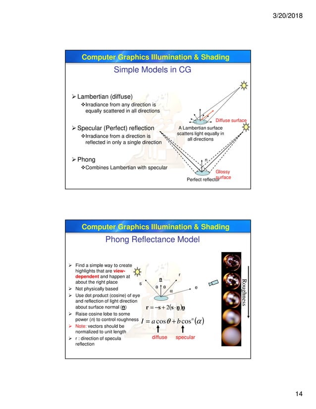 7 illumination and-shading computer graphics | PDF