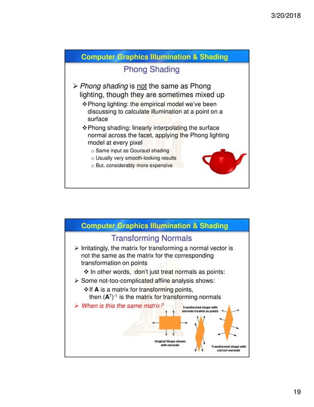 7 illumination and-shading computer graphics | PDF