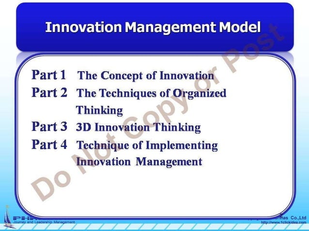 7.innovation management model fix | PPT