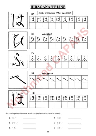 Introduction to Japanese writing - Beginners | PDF | Drawing and ...