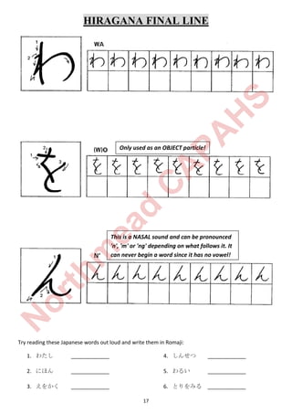 Introduction to Japanese writing - Beginners | PDF