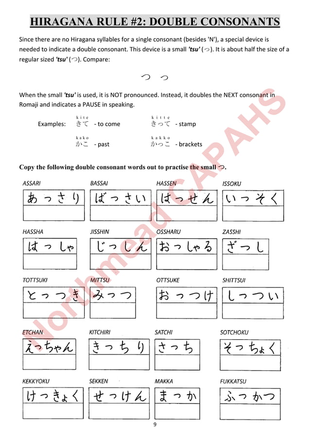 Introduction to Japanese writing - Continuers | PDF | Drawing and ...