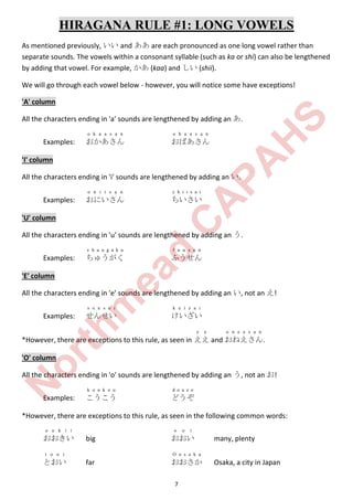 Introduction to Japanese writing - Continuers | PDF | Drawing and ...