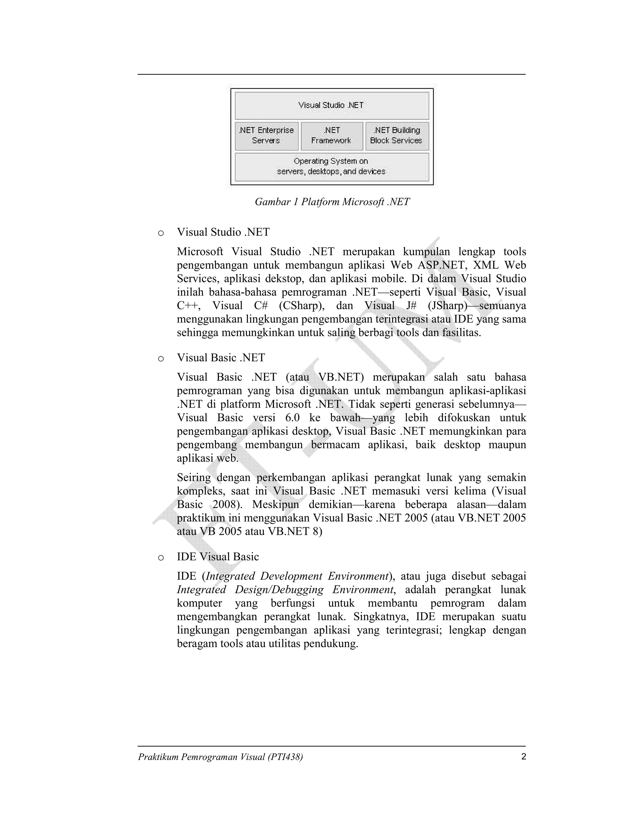 pengenalan vb net7 iso-8859-1 -modul 01 | PDF