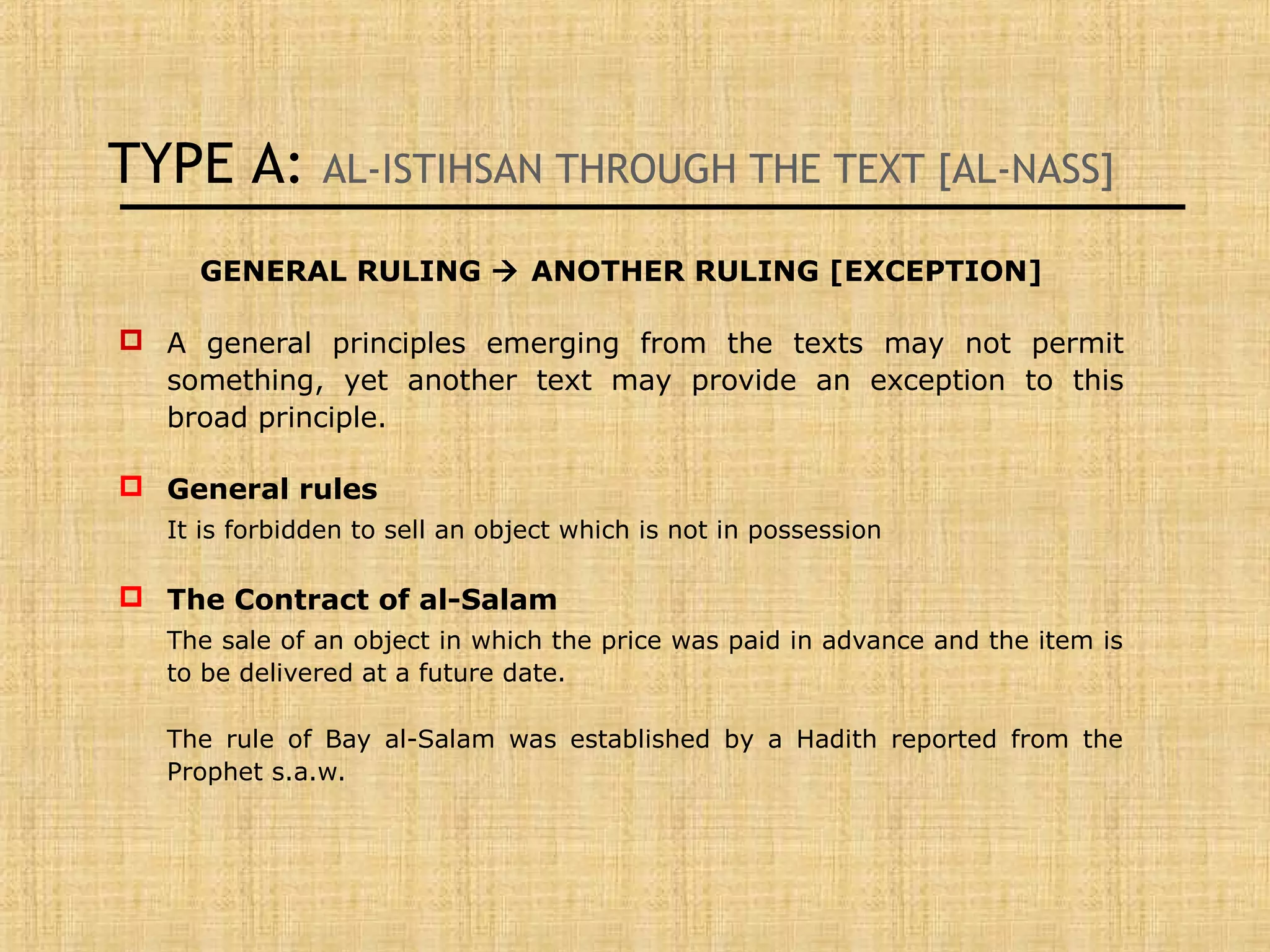 Introduction to Usul Fiqh : istihsan | PPT