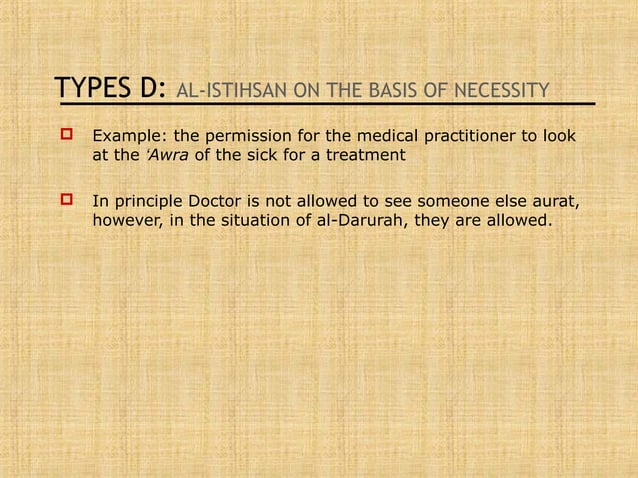 Introduction to Usul Fiqh : istihsan | PPT