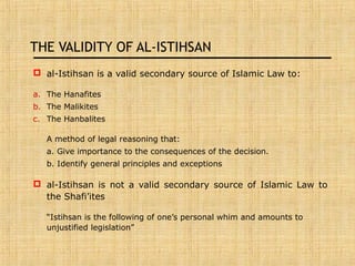 Introduction to Usul Fiqh : istihsan | PPT