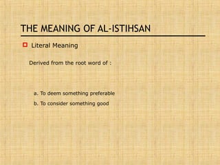 Introduction To Usul Fiqh Istihsan Ppt