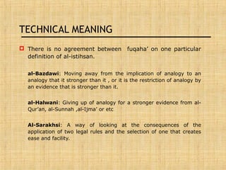 Introduction to Usul Fiqh : istihsan | PPT