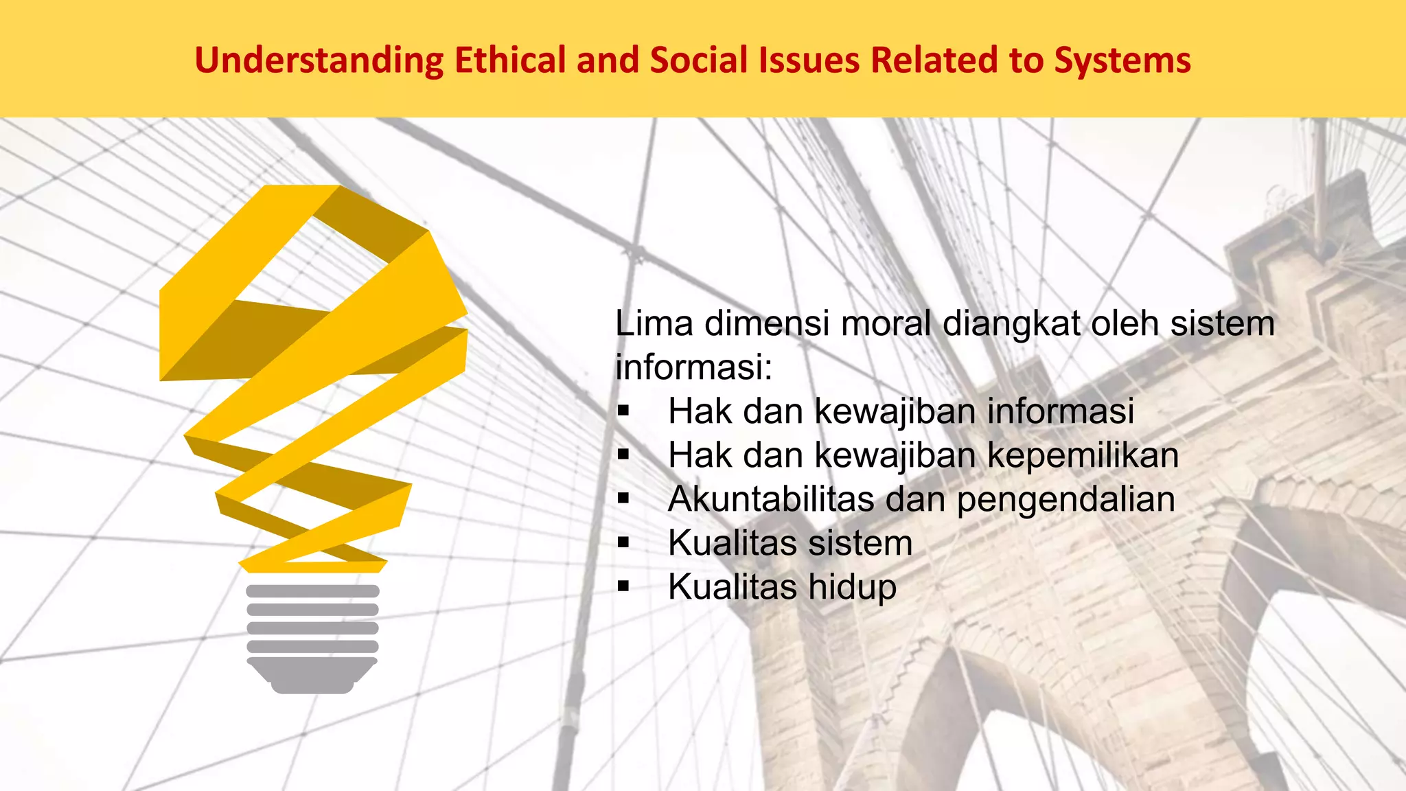 7 isu sosial dan etika dalam sistem informasi | PPT