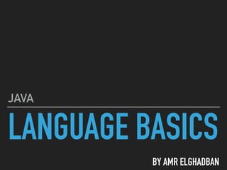7-Java Language Basics Part1 | PPT | Free Download