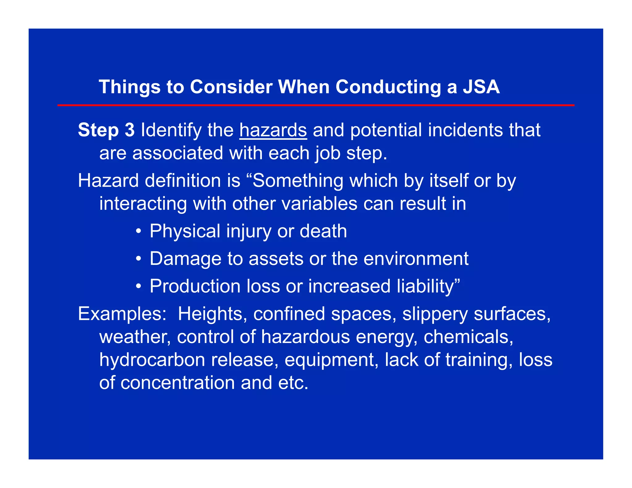 7 job safety analysis - jsa | PDF