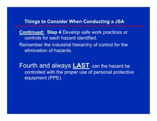 7 job safety analysis - jsa | PDF