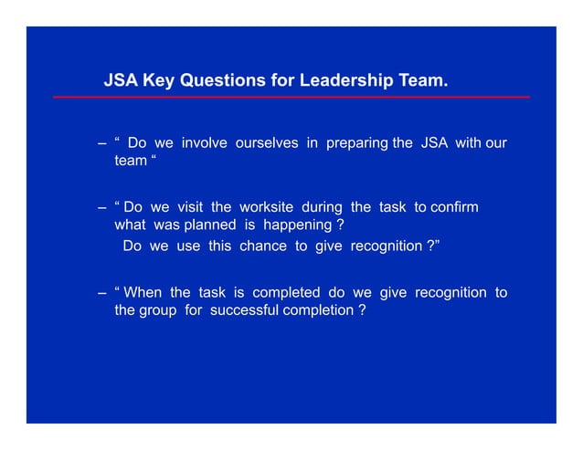 7 job safety analysis - jsa | PDF