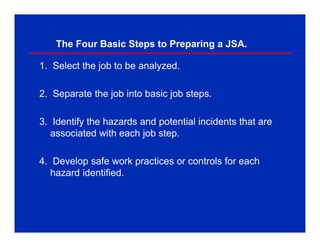 7 job safety analysis - jsa | PDF