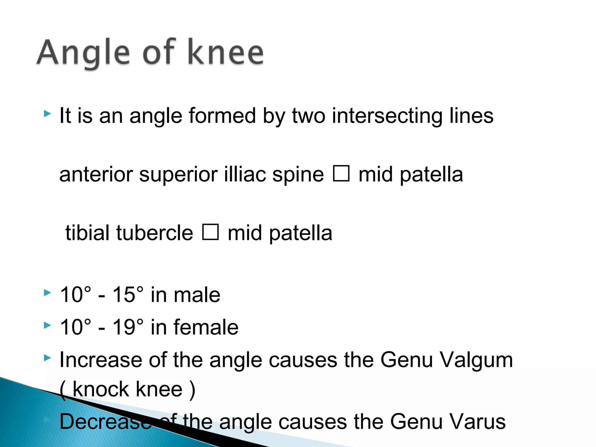 knee joint anatomy and clinical | PPT