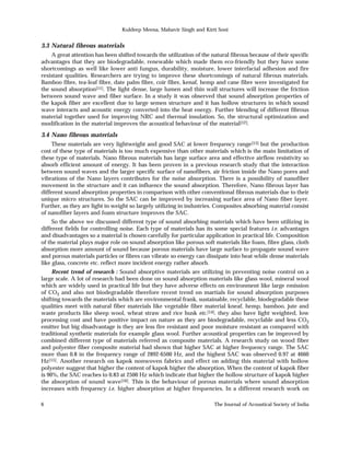 A review article on the natural fibrous based sound absorbing acoustic ...