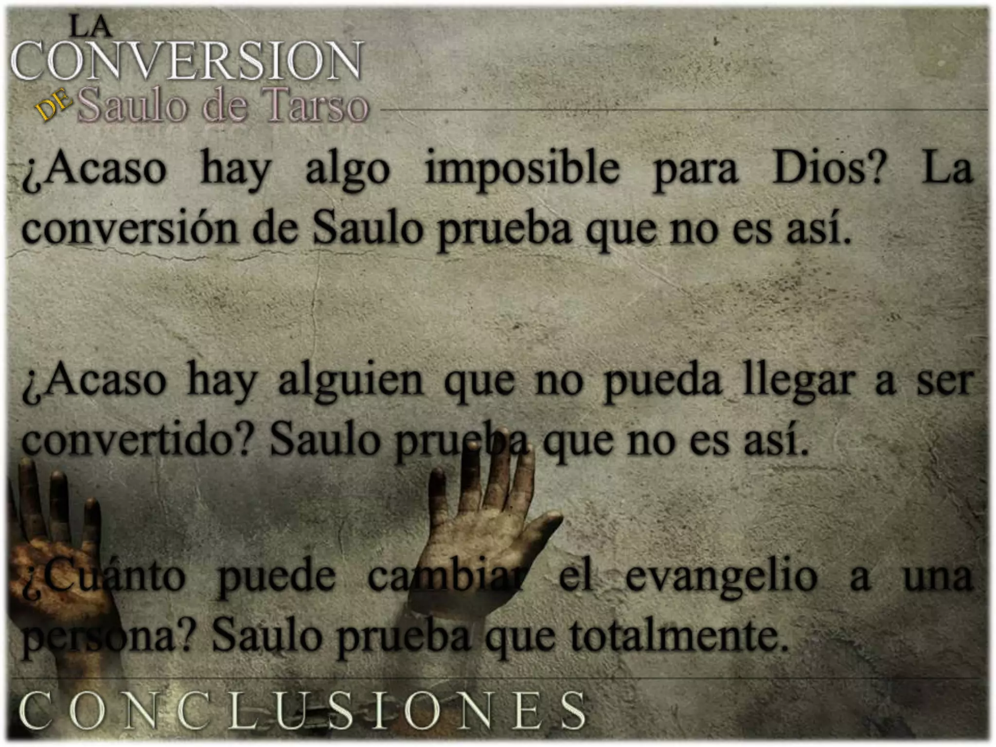 LA CONVERSION DE SAULO (Primera Parte) | PPTX