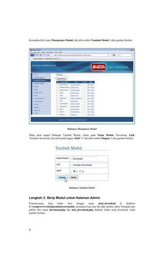 7 langkah-membuat-modul-cms-lokomedia | PDF