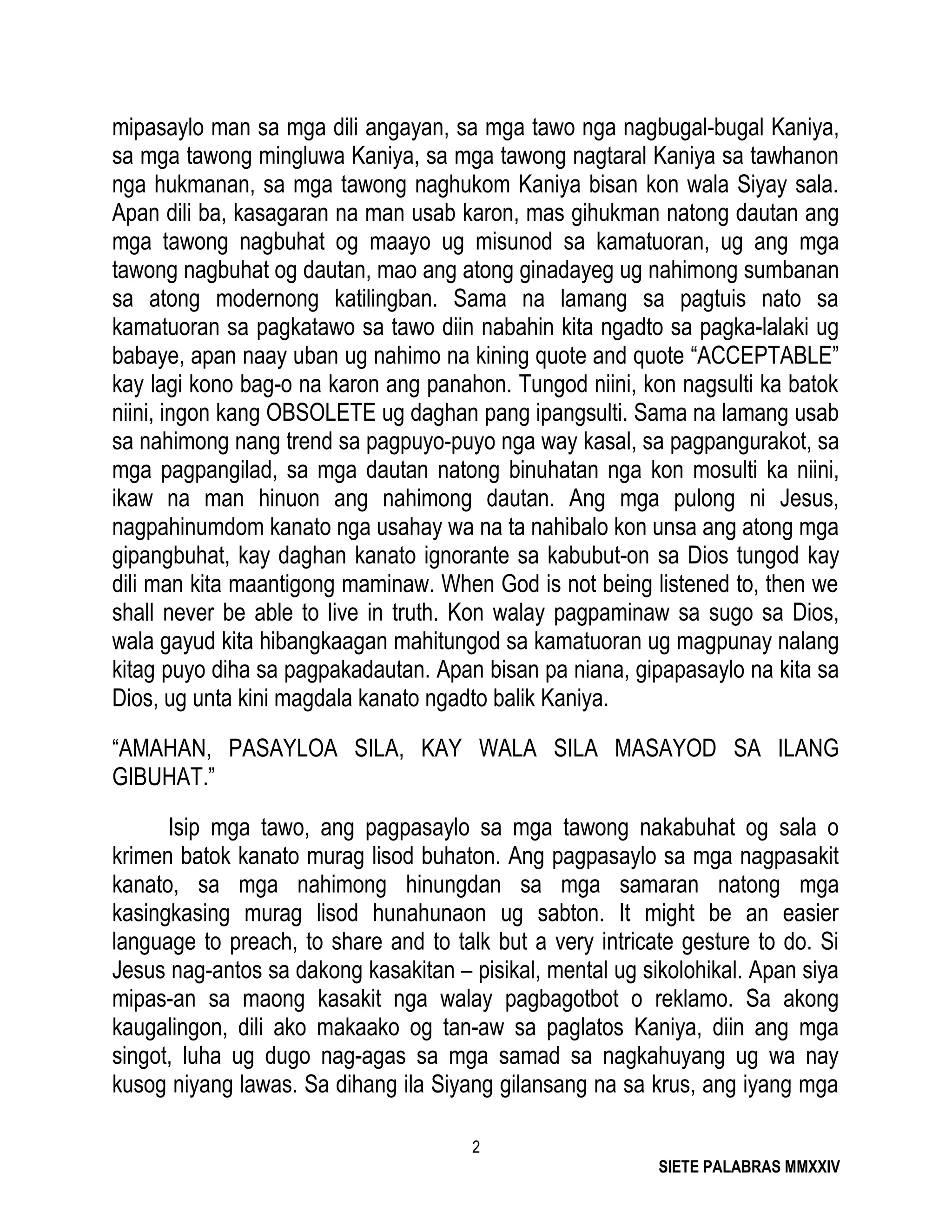 7 LAST-WORDS. last words of Jesus Christ docx | DOCX