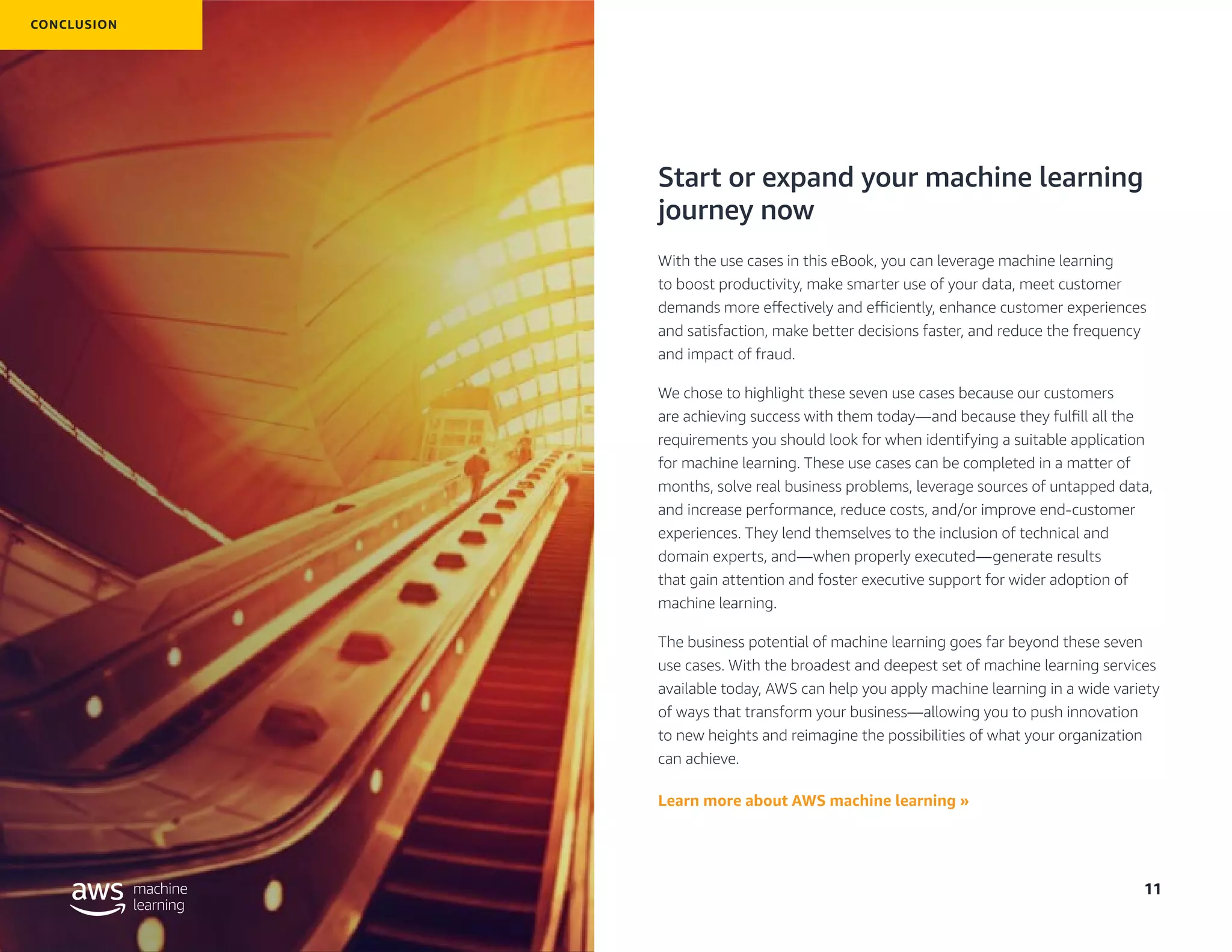 7 Leading machine learning Use-cases (AWS) | PPT