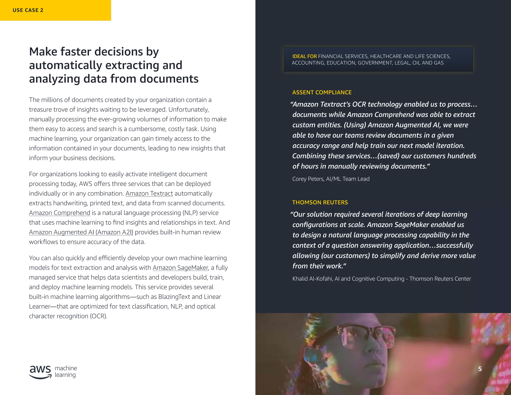 7 Leading machine learning Use-cases (AWS) | PPT