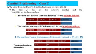 7-Lect_7 .pptxNetwork Layer. Addressing Subnetting Mask (default and ...