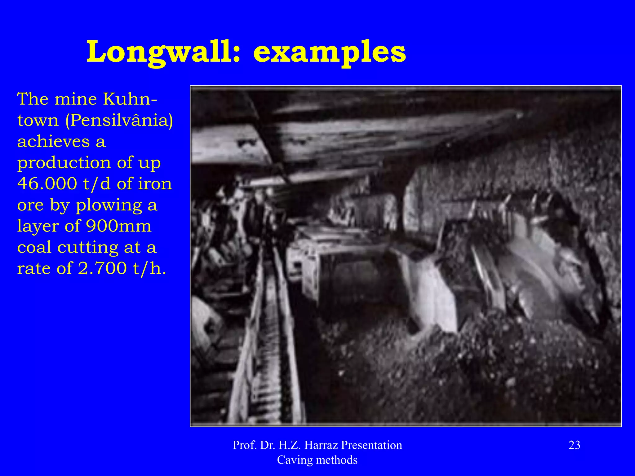 Caving Underground Mining Methods (longwall, Sublevel caving, & Block ...