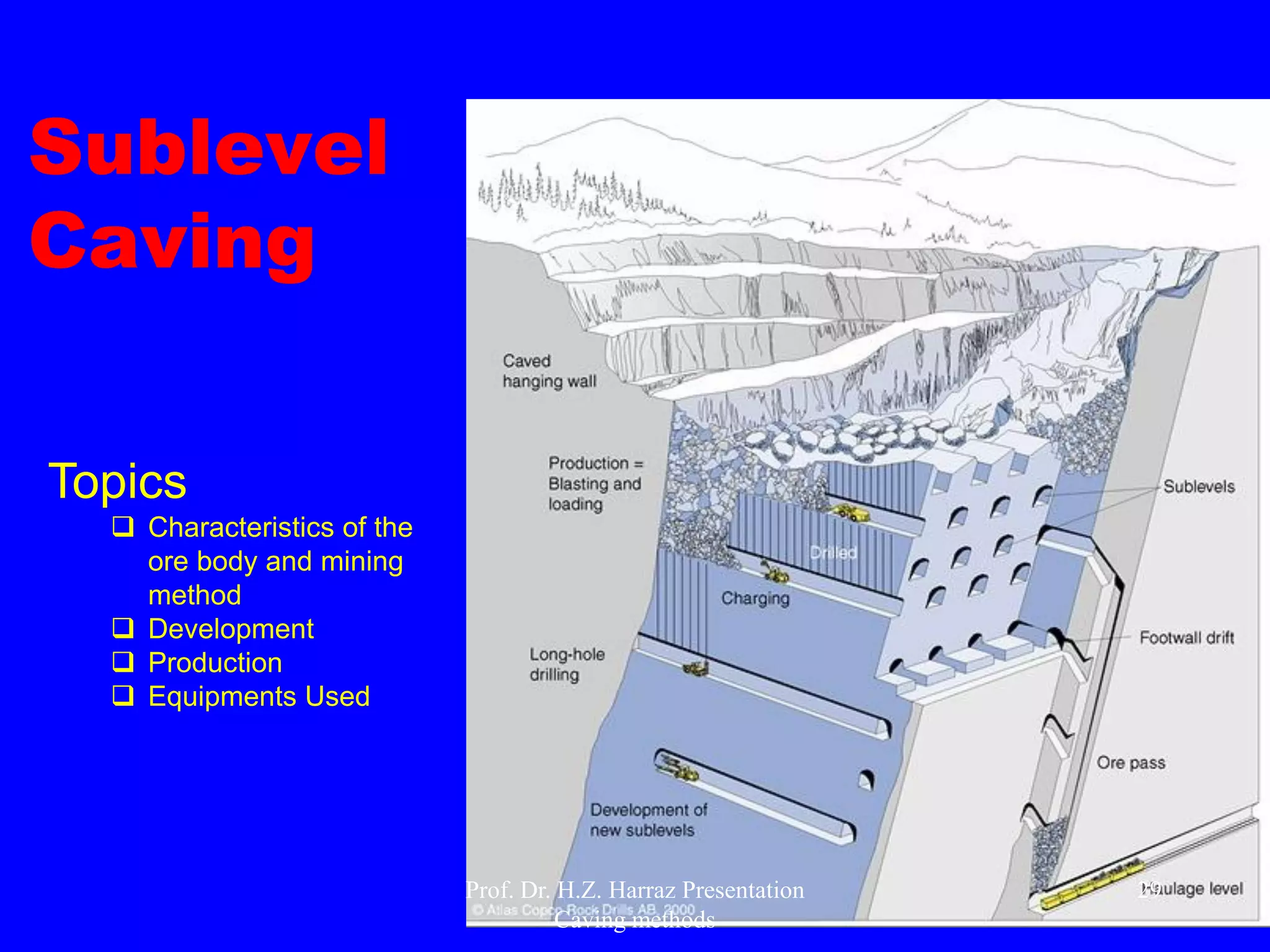 Caving Underground Mining Methods (longwall, Sublevel caving, & Block caving) | PDF