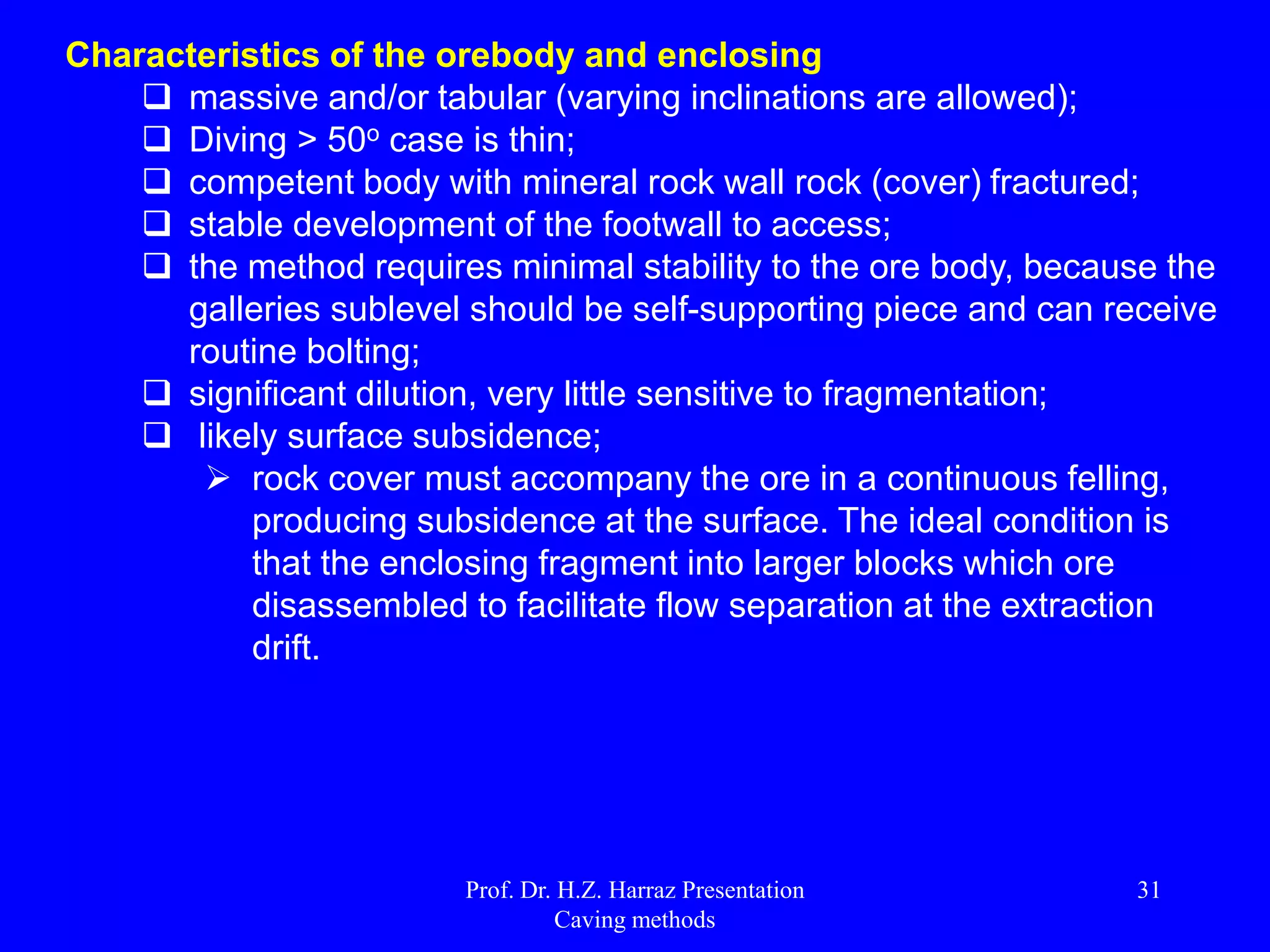 Caving Underground Mining Methods (longwall, Sublevel caving, & Block ...