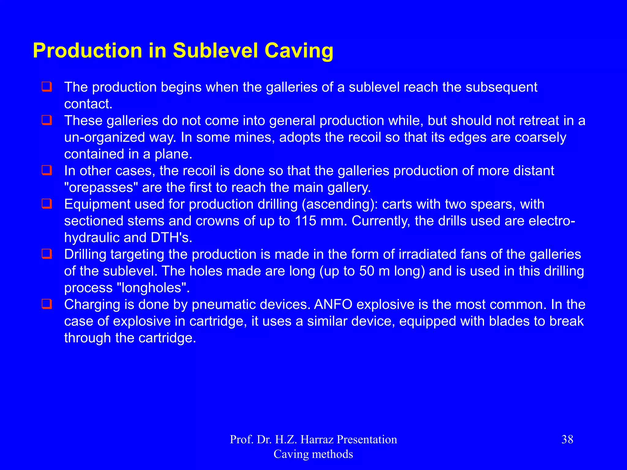 Caving Underground Mining Methods (longwall, Sublevel caving, & Block ...