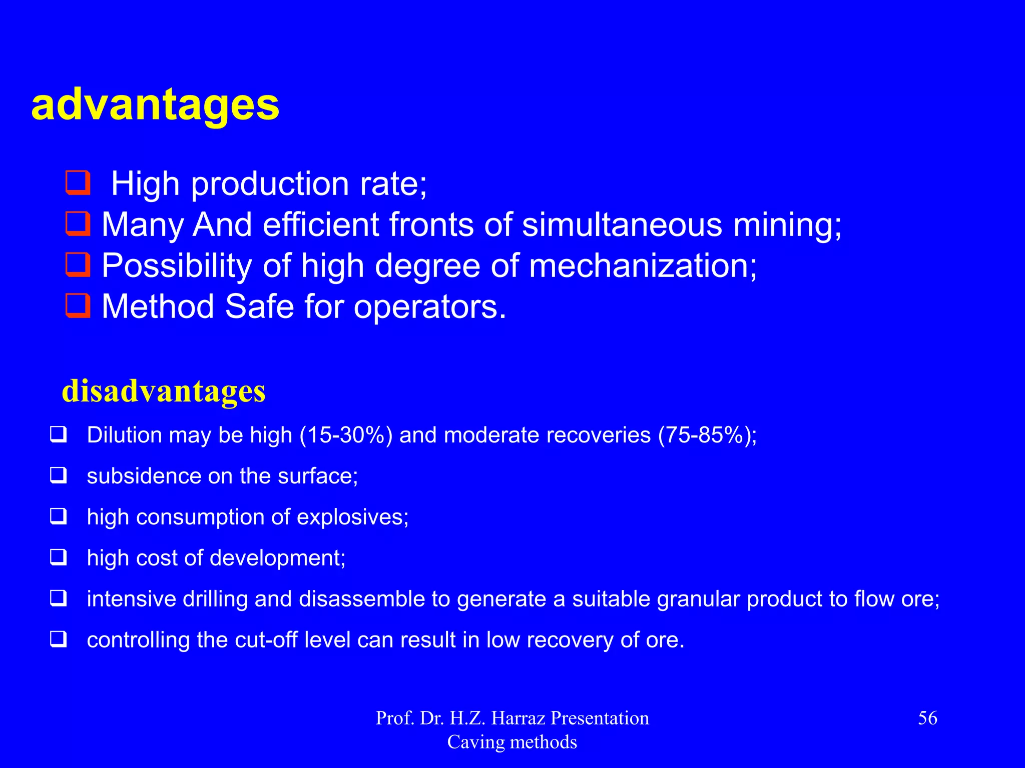 Caving Underground Mining Methods Longwall Sublevel Caving And Block Caving Pdf