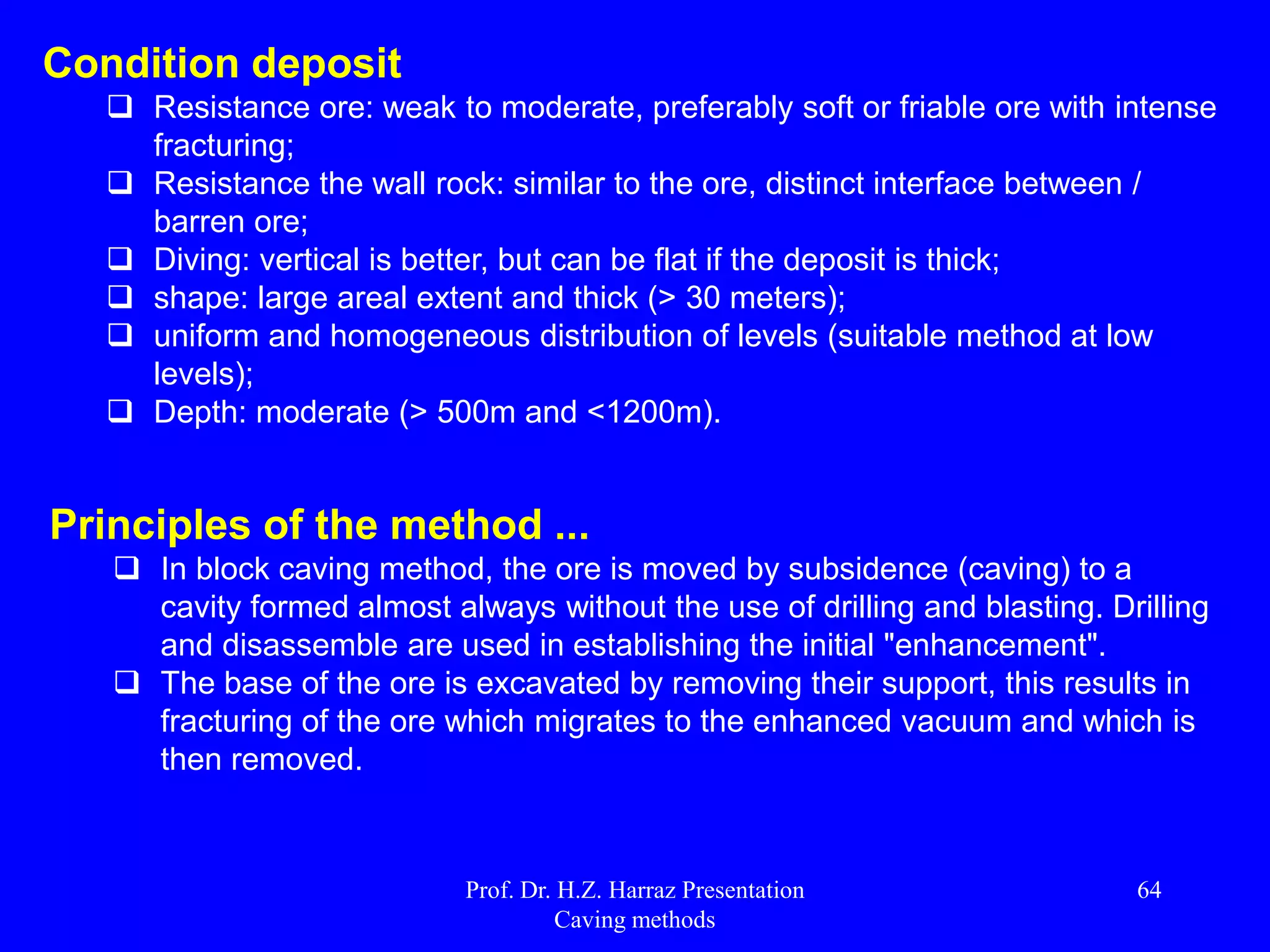 Caving Underground Mining Methods (longwall, Sublevel caving, & Block ...