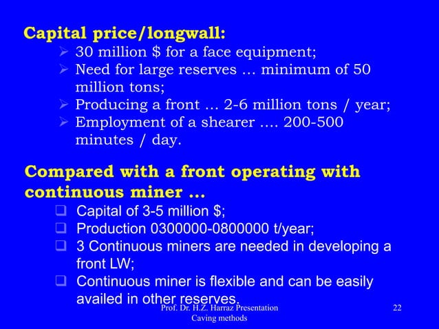 Caving Underground Mining Methods (longwall, Sublevel caving, & Block ...