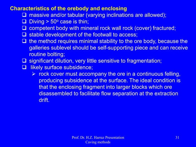 Caving Underground Mining Methods (longwall, Sublevel caving, & Block ...