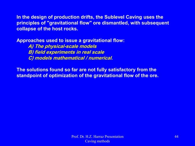 Caving Underground Mining Methods (longwall, Sublevel caving, & Block ...