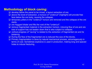 Caving Underground Mining Methods (longwall, Sublevel caving, & Block ...