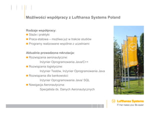 Prezentacja Lufthansa Systems Poland | PDF