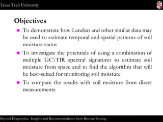 Remote Sensing Based Soil Moisture Detection | PPTX