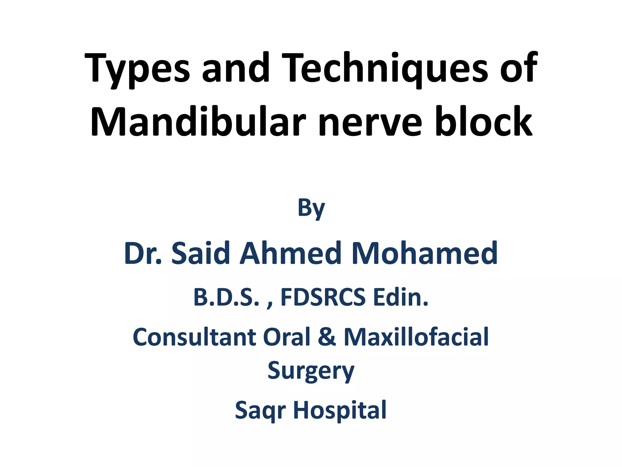 mandibular nerve-block | PPTX