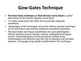 Dental Anesthesia Mandibular Anesthesia Gowgates