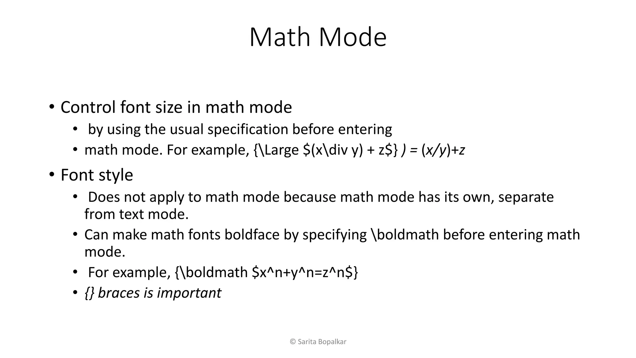 7-Math mode in latex | PPT