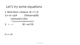 7-Math mode in latex | PPT