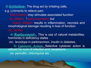 mechanism of drug action | PPT